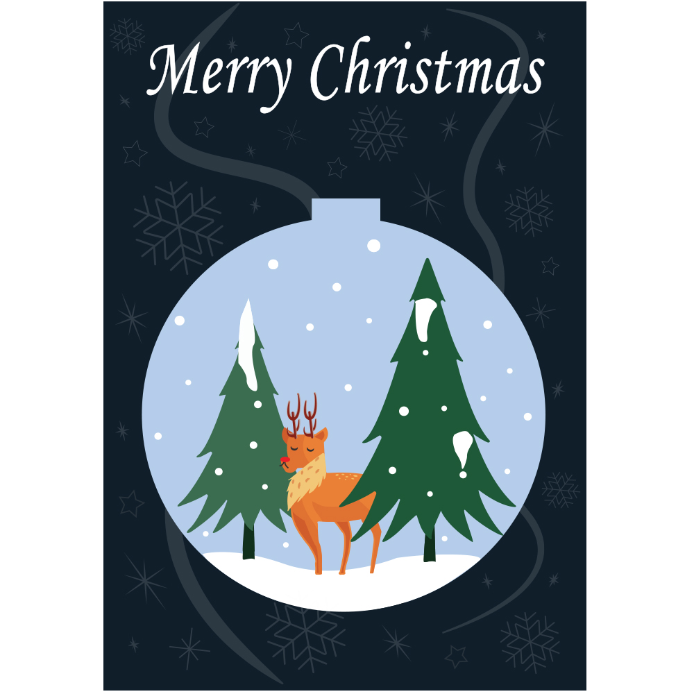 Tree & Deer Christmas Card - Anita Kenna